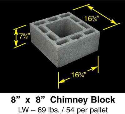 8″ x 8″ Chimney Block
